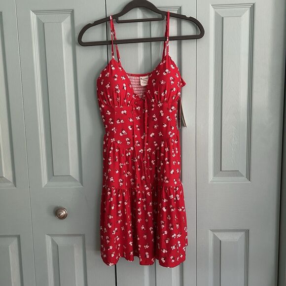 No Boundaries | Dresses | Floral Coquette Cottagecore Red Knee Length ...